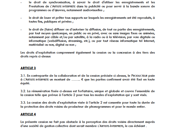 Les différents types de contrats dans le secteur musical - Court-Circuit - Fédération des ...