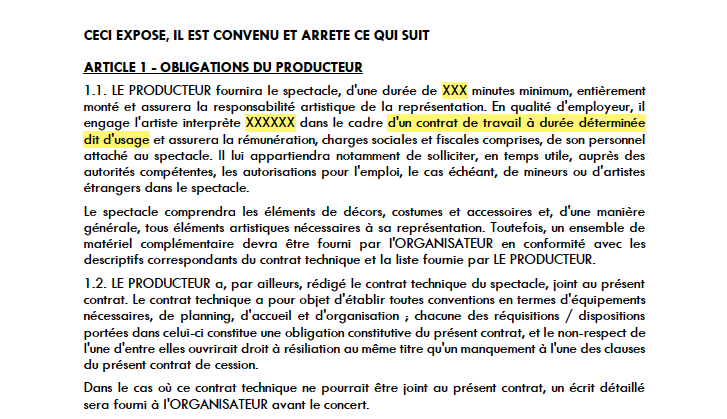 Les différents types de contrats dans le secteur musical - Court-Circuit - Fédération des ...